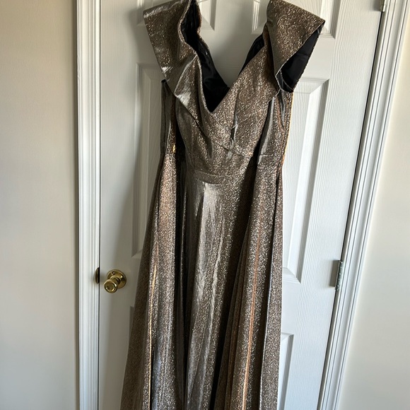 Xscape | Dresses | Xscape Metallic Off The Shoulder Gown | Poshmark